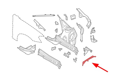 BMW X4 F26 2014-2018 ŚLIZG PRZEDNIEGO BŁOTNIKA PRAWY 41357267326 TOPTUN ...