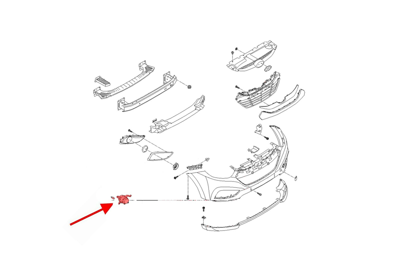 HYUNDAI ix35 LM 2010-2015 LAMPA PRZECWIMGIELNA PRZEDNA PRAWA 92202 ...