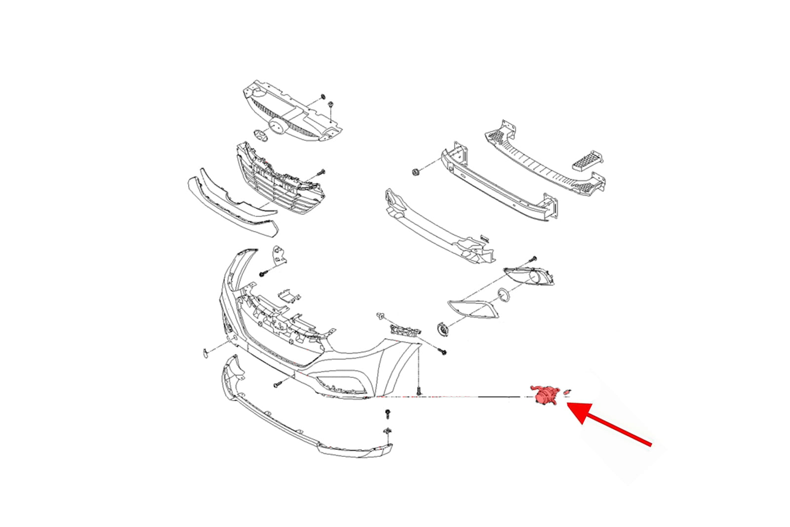 HYUNDAI ix35 LM 2010-2015 LAMPA PRZECWIMGIELNA PRZEDNA LEWA 92201-2Y000 ...