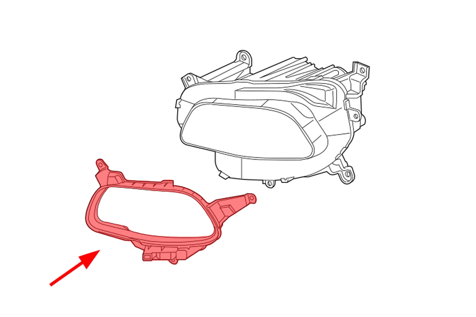 JEEP CHEROKEE V KL 2014-2018 PRZED FACELIFTINGIEM OKULAR LAMPY LEWY ...