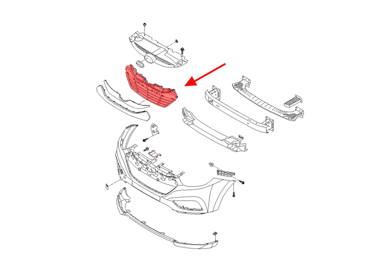 HYUNDAI ix35 2010-2015 KRATKA PRZEDNIEGO ZDERZAKA 865612Y000 TOPTUN.PL ...