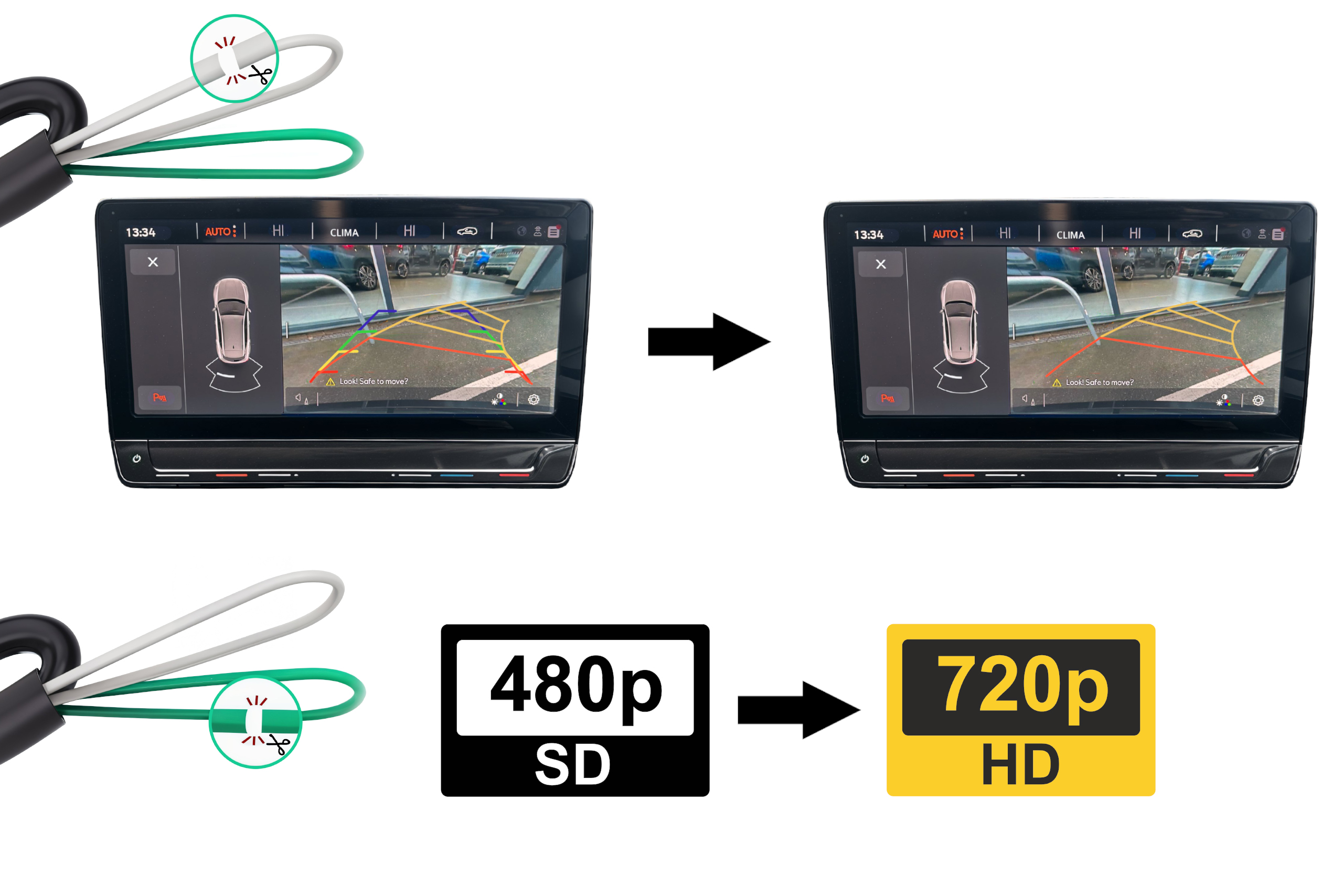 AUDI A6 C7 2011-2015 PRZED LIFTINGIEM KAMERA COFANIA FULL HD DYNAMICZNE ...